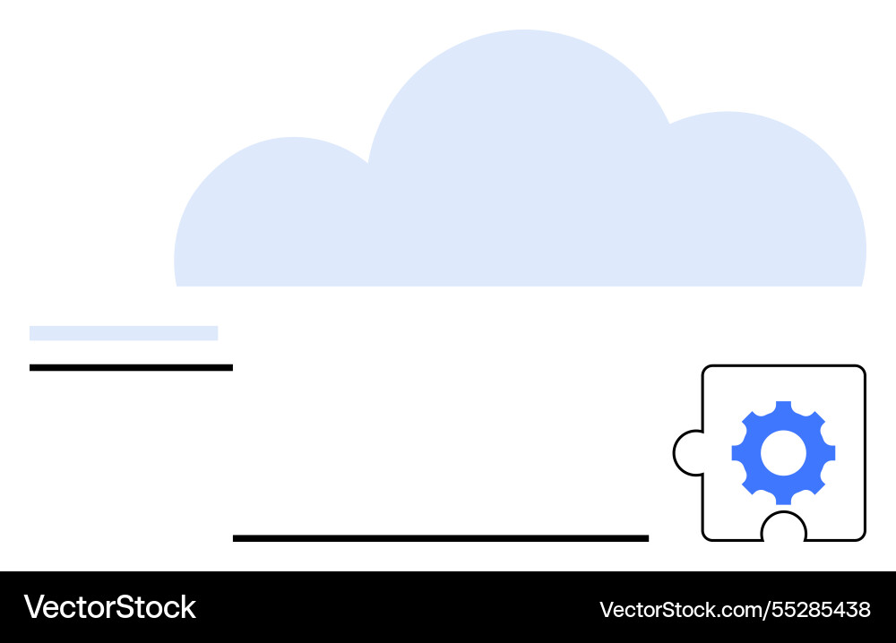 Cloud integration concept with puzzle piece – Royalty-Free Vector ...