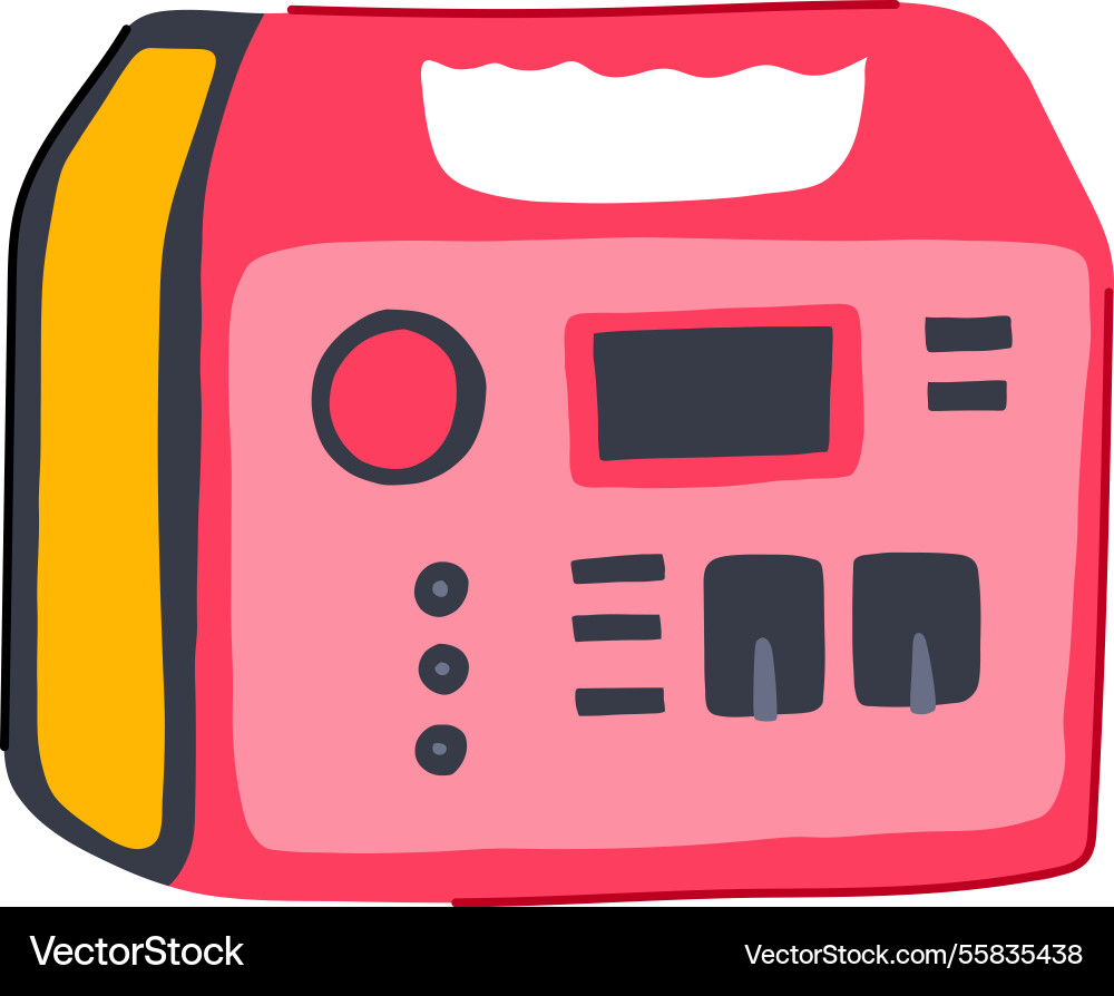 Coal electricity generator cartoon Royalty Free Vector Image