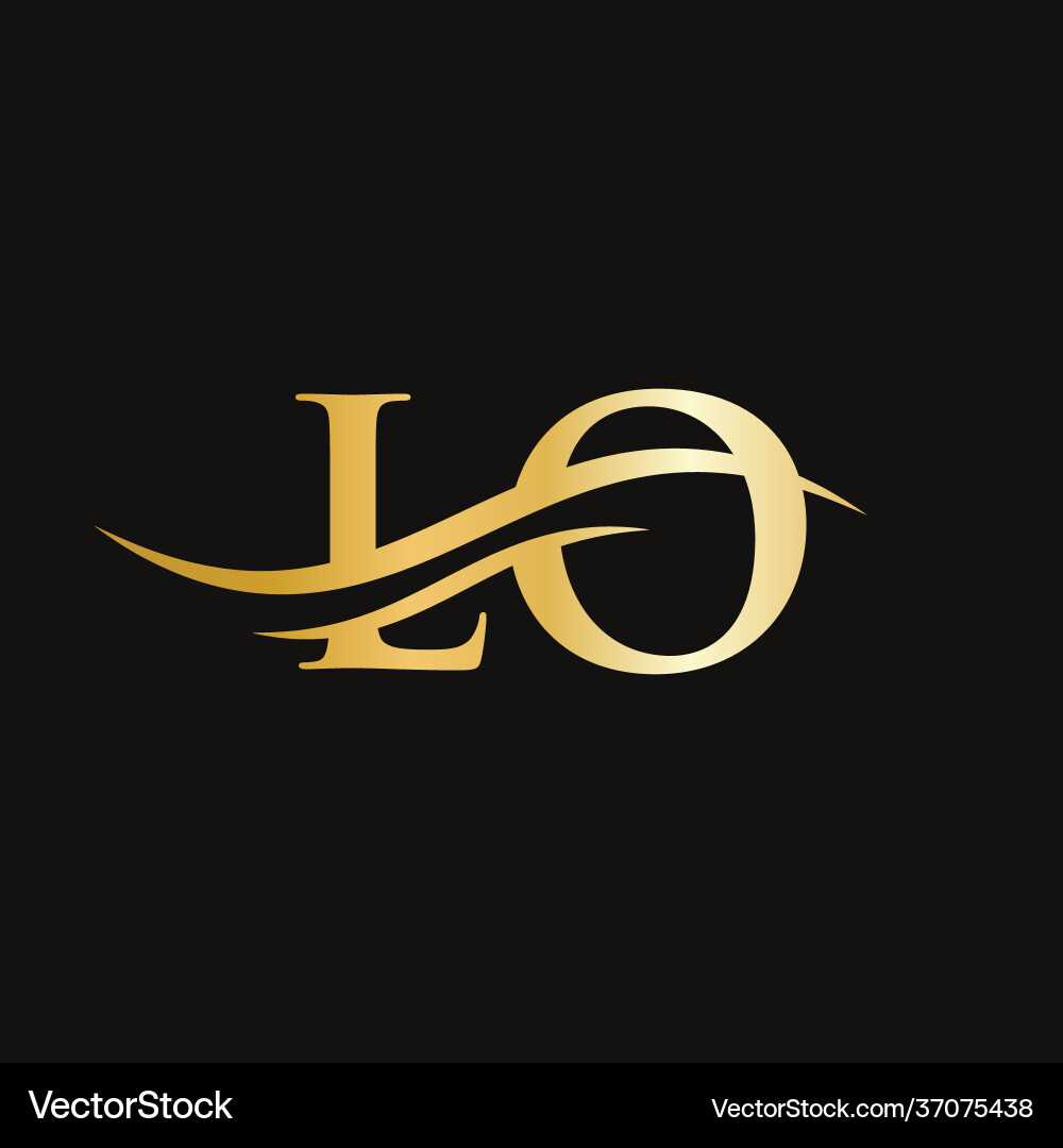 Lo logo monogram letter design Royalty Free Vector Image