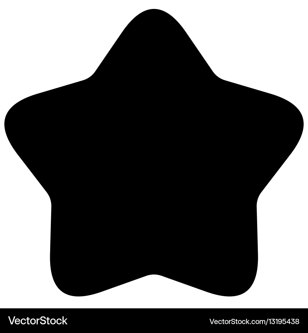 Minimalistic black rounded star icon Royalty Free Vector