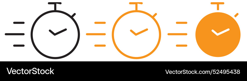 Quick response icon set immediate action Vector Image