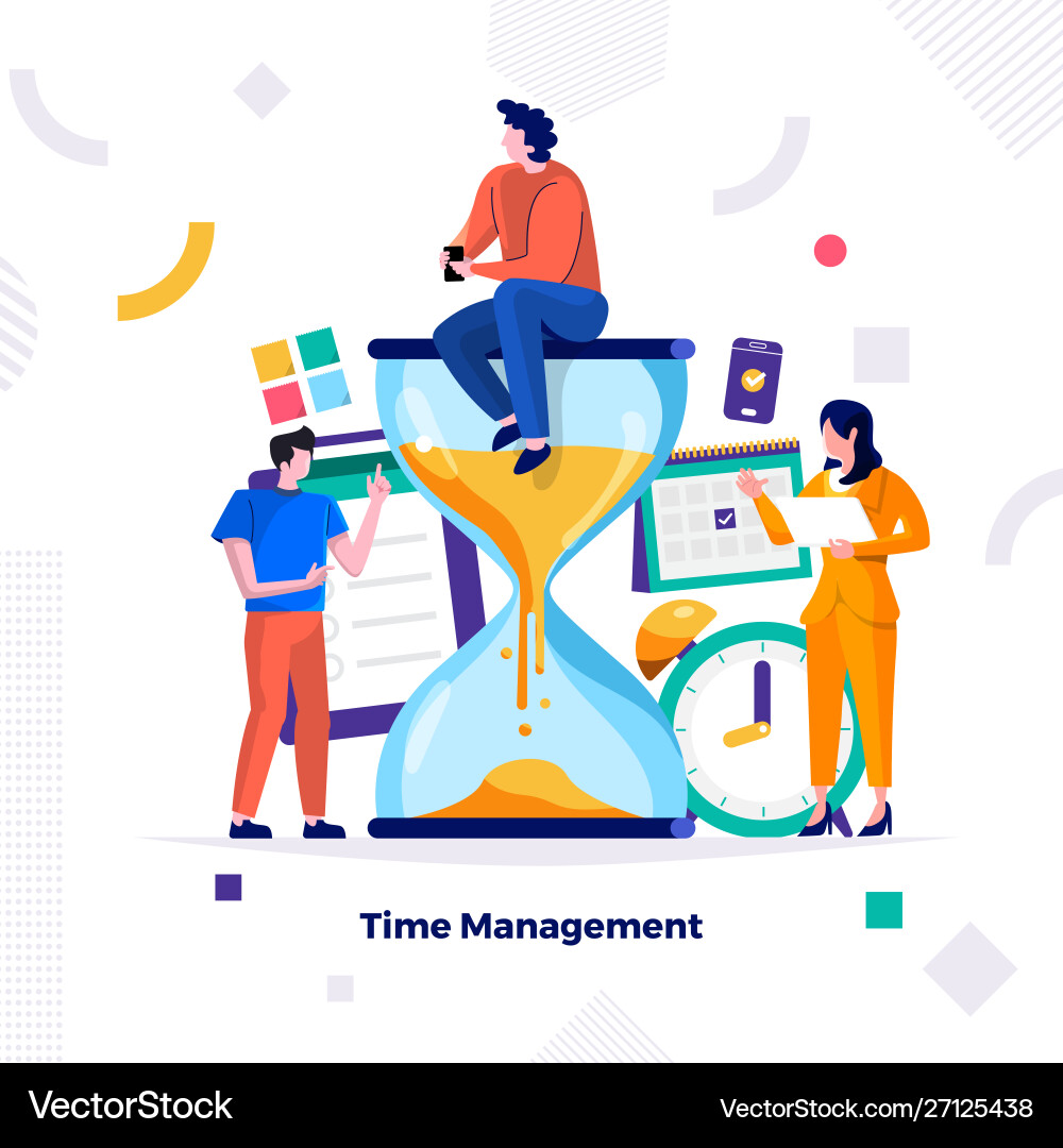 Time management Royalty Free Vector Image - VectorStock