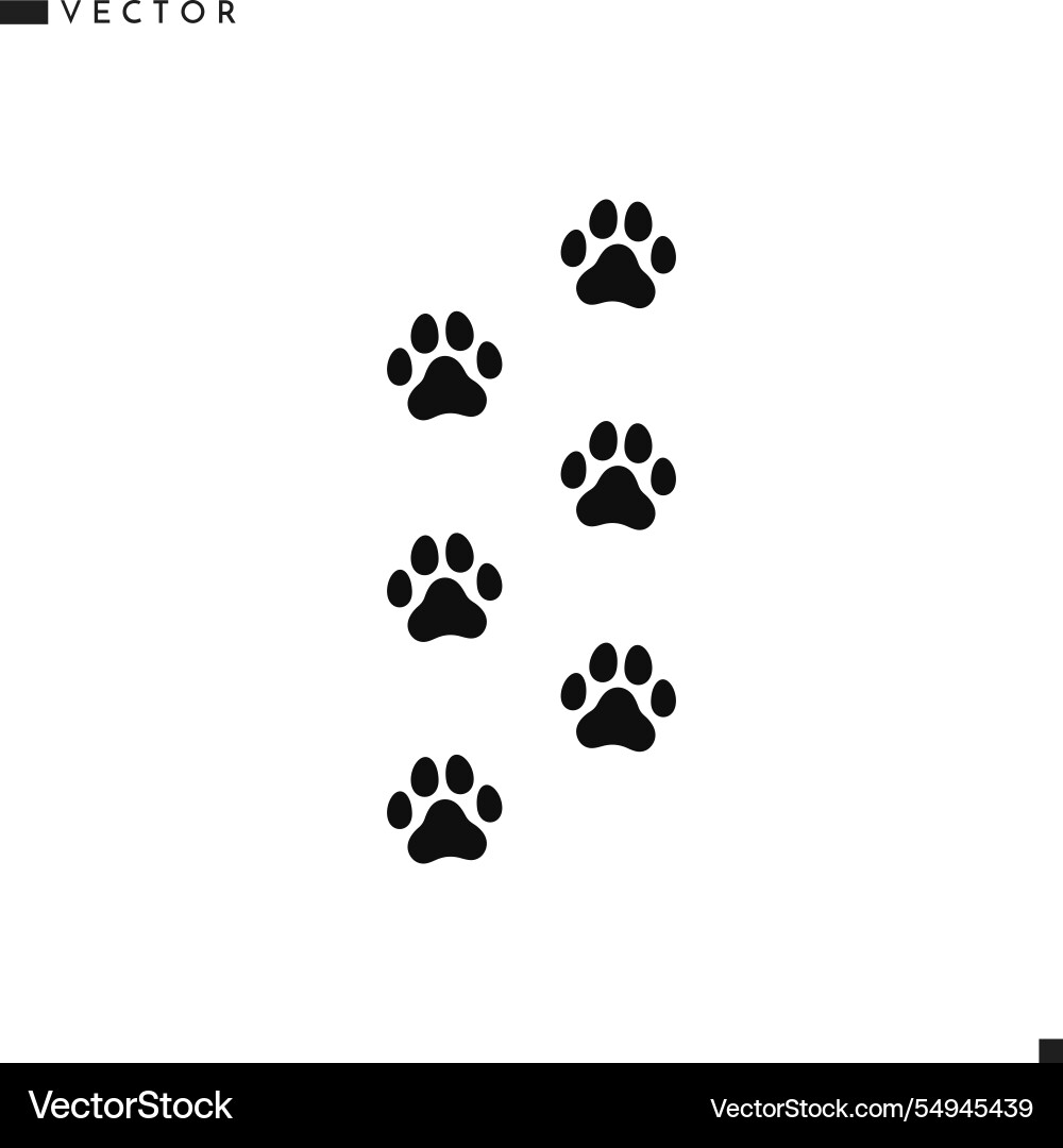 Cat paw print Royalty Free Vector Image - VectorStock