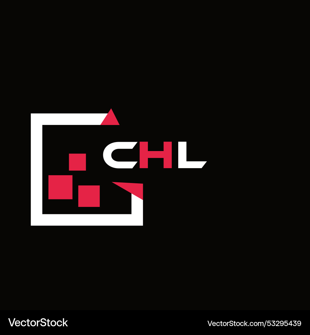 Chl creative minimalist letter logo unique Vector Image