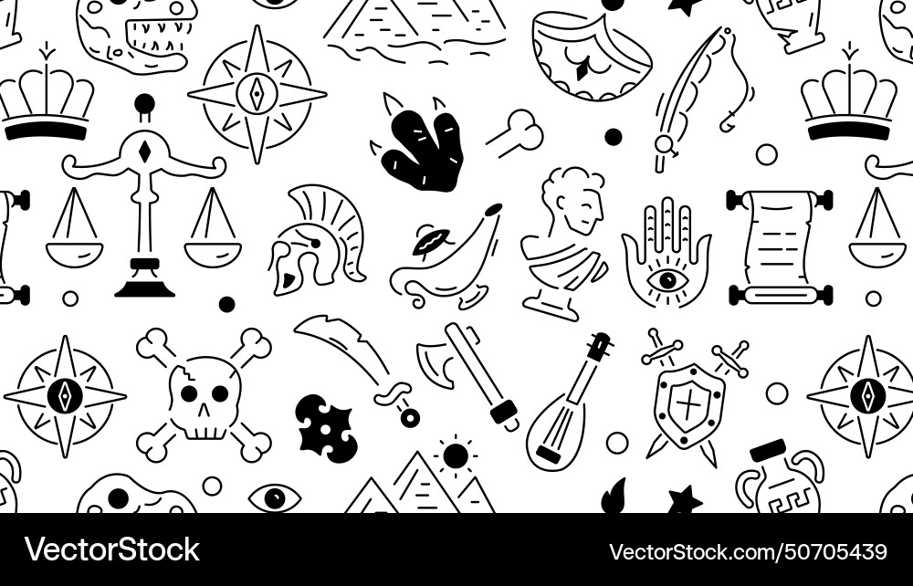 History pattern Royalty Free Vector Image - VectorStock