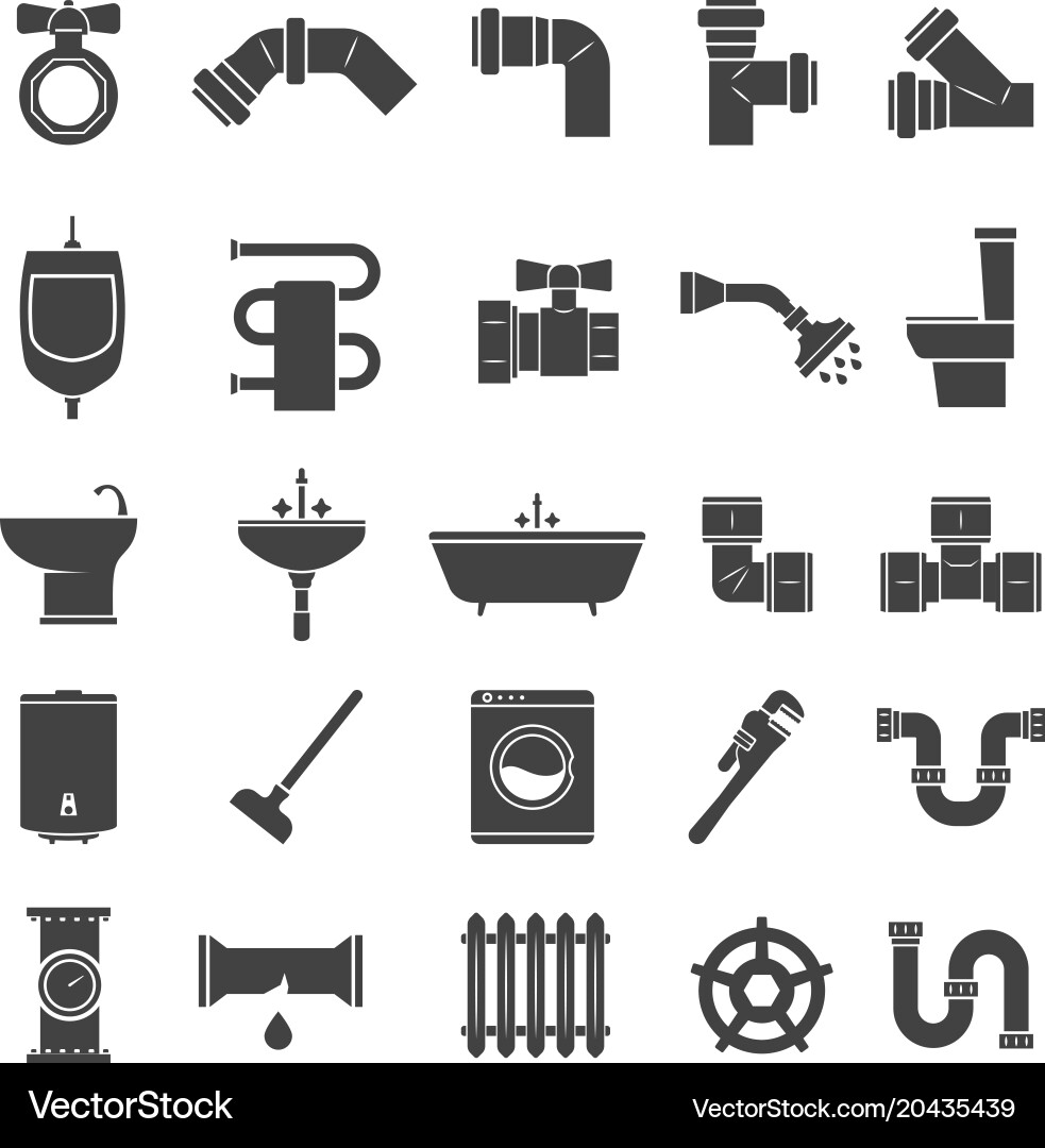 Sanitary Engineering Set Royalty Free Vector Image