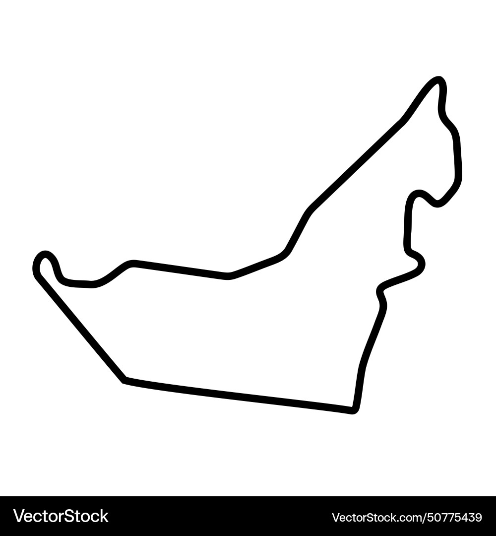 United arab emirates simplified outline map Vector Image