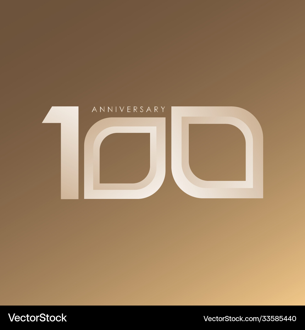 100 years anniversary celebration template design Vector Image