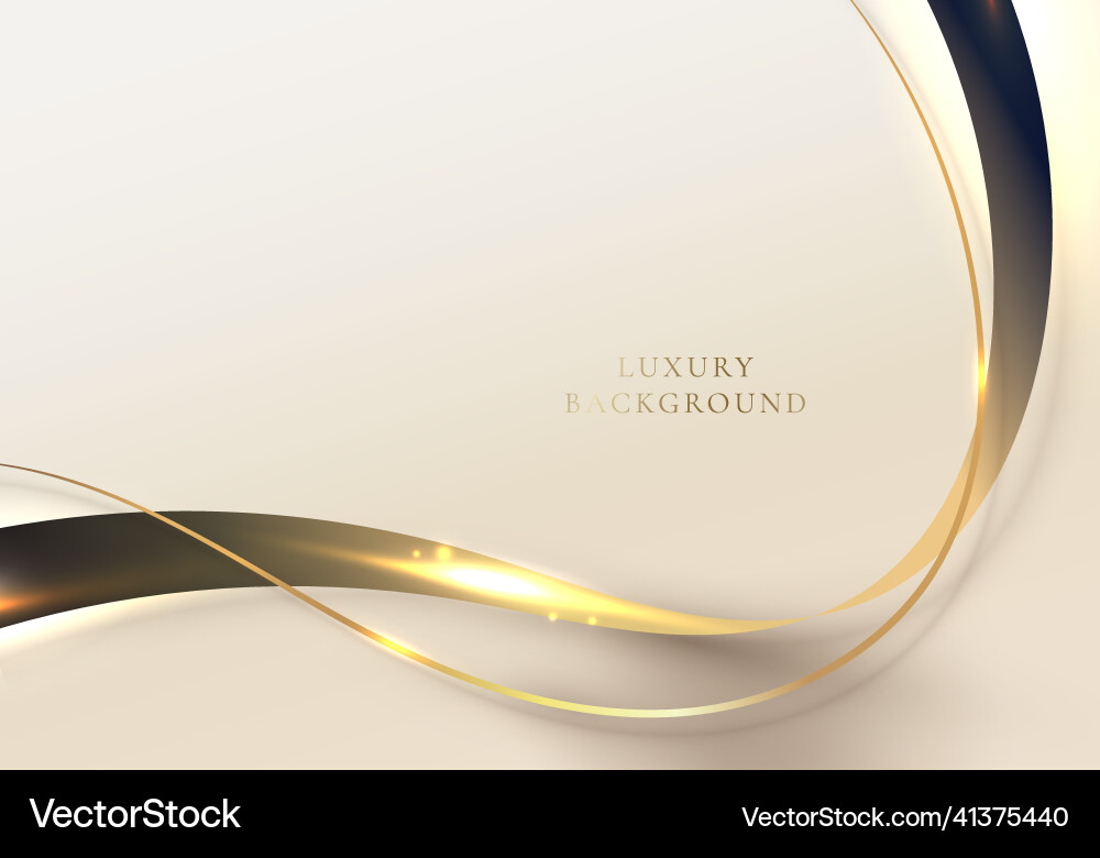 Abstract 3d elegant golden wave lines Royalty Free Vector
