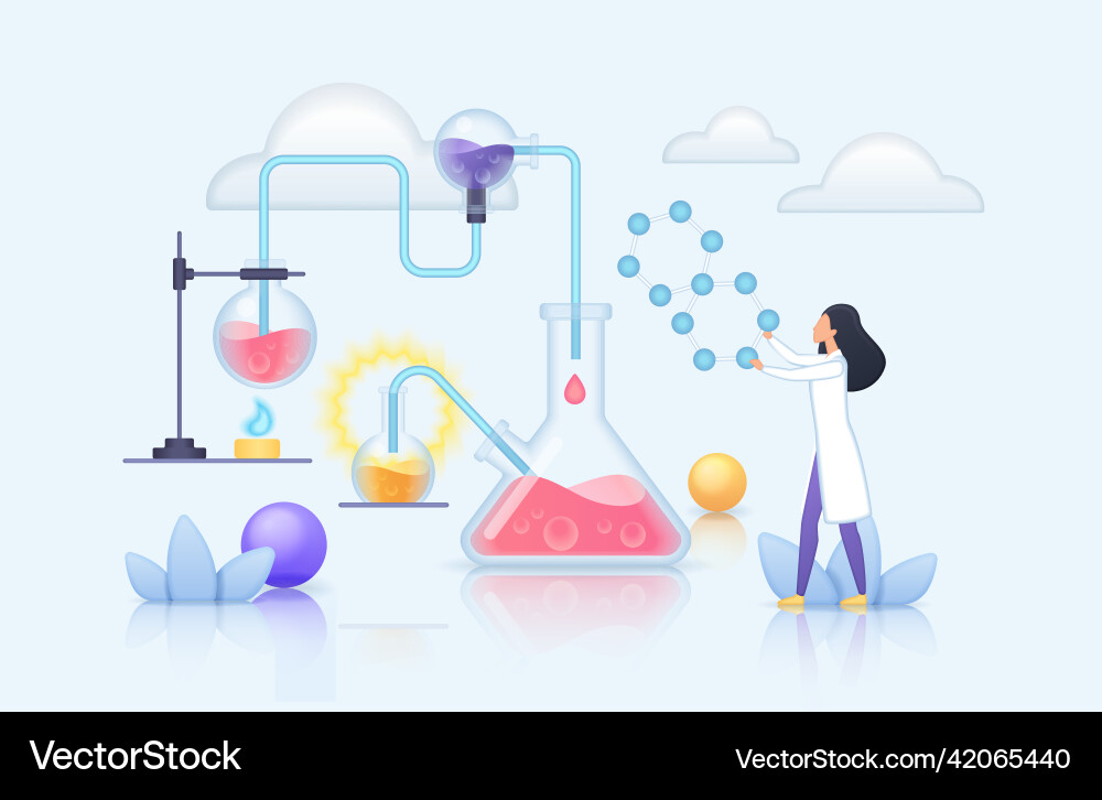 Chemistry laboratory research science innovation Vector Image