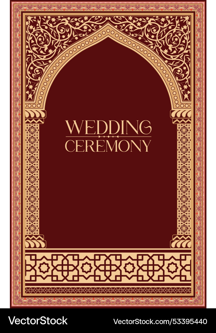 Decorative wedding ceremony invitation card design
