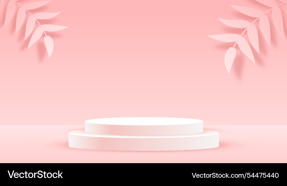 Empty 3d pedestal platform backdrop for product Vector Image