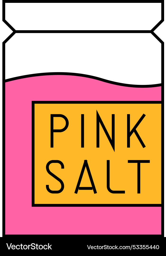 Himalayan pink salt icon color Royalty Free Vector Image