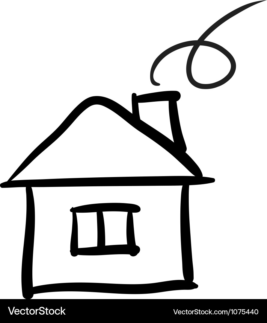 House sketch Royalty Free Vector Image - VectorStock