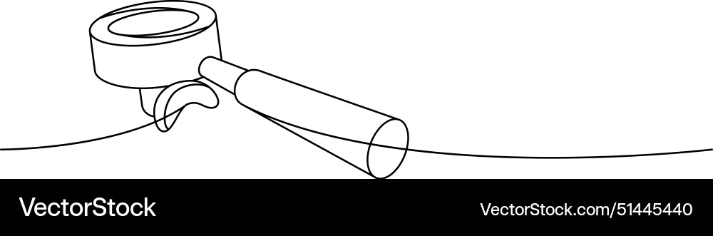 Portafilter for coffee machine one line continuous