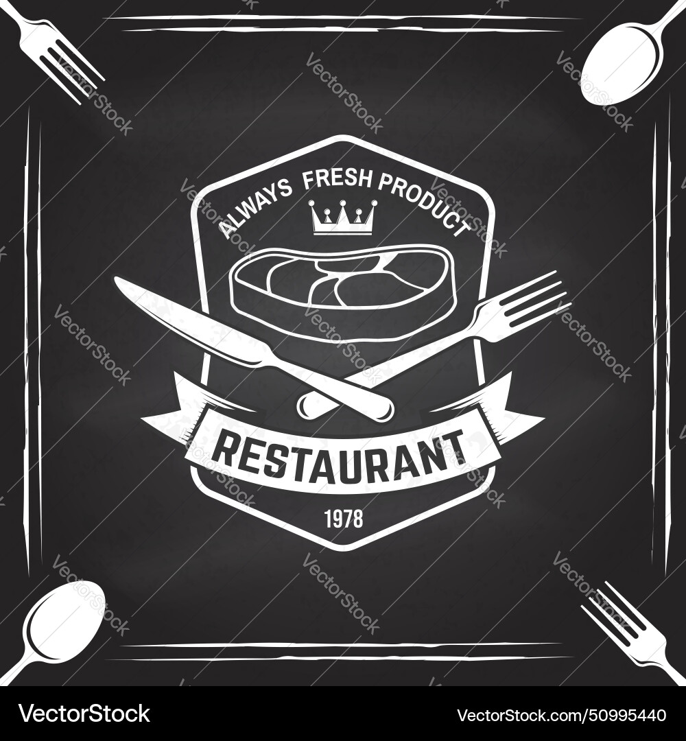 Restaurant shop menu on the chalkboard Royalty Free Vector