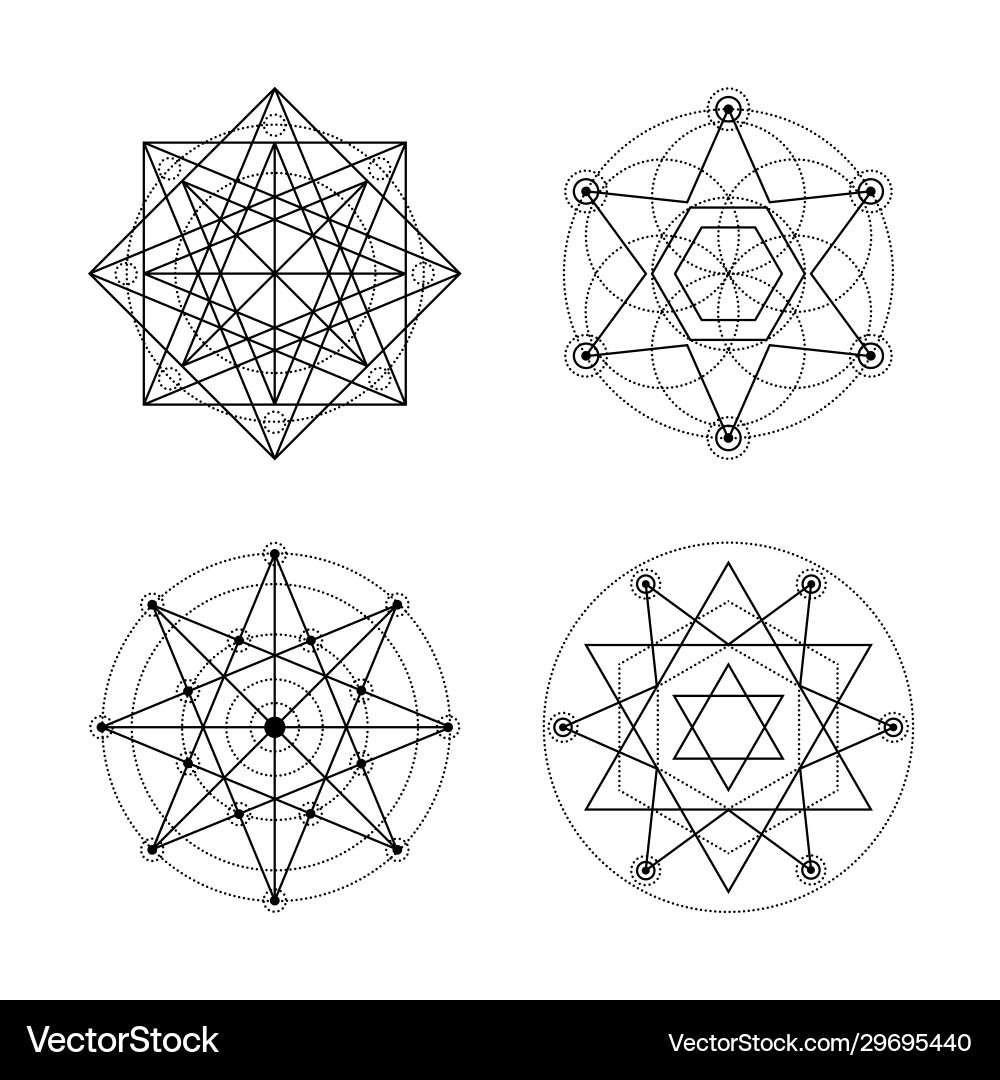 Sacred geometry set Royalty Free Vector Image - VectorStock