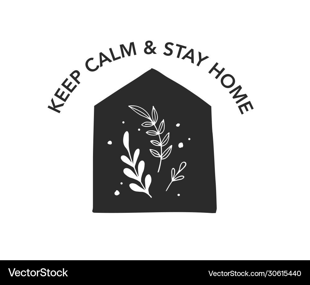 Stay at home safe logos Royalty Free Vector Image