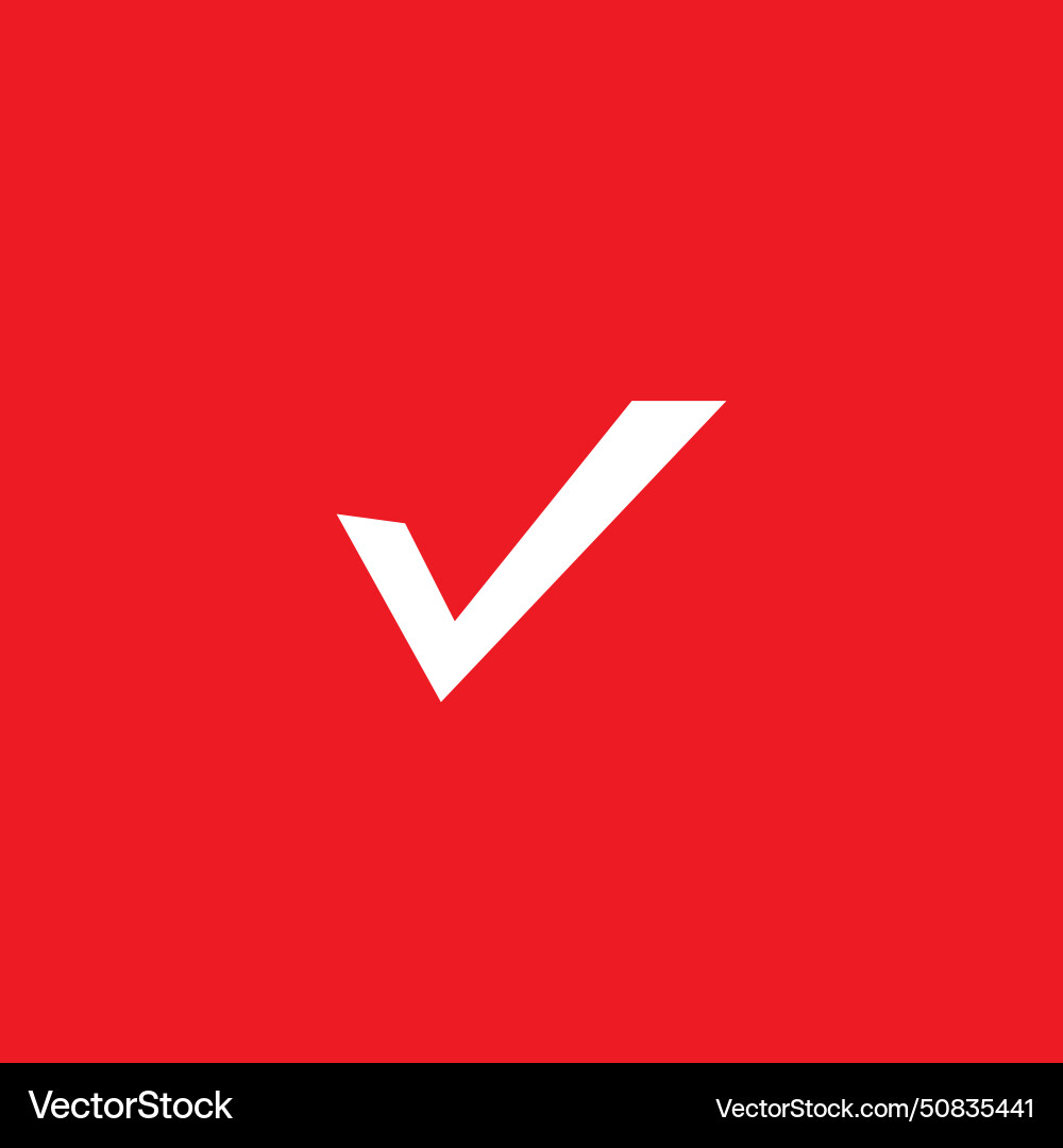 Check v mark logo Royalty Free Vector Image - VectorStock