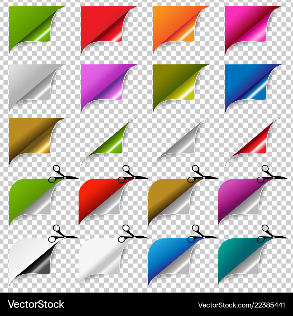 Colorful Corner Set - Isolated Royalty Free Vector Image