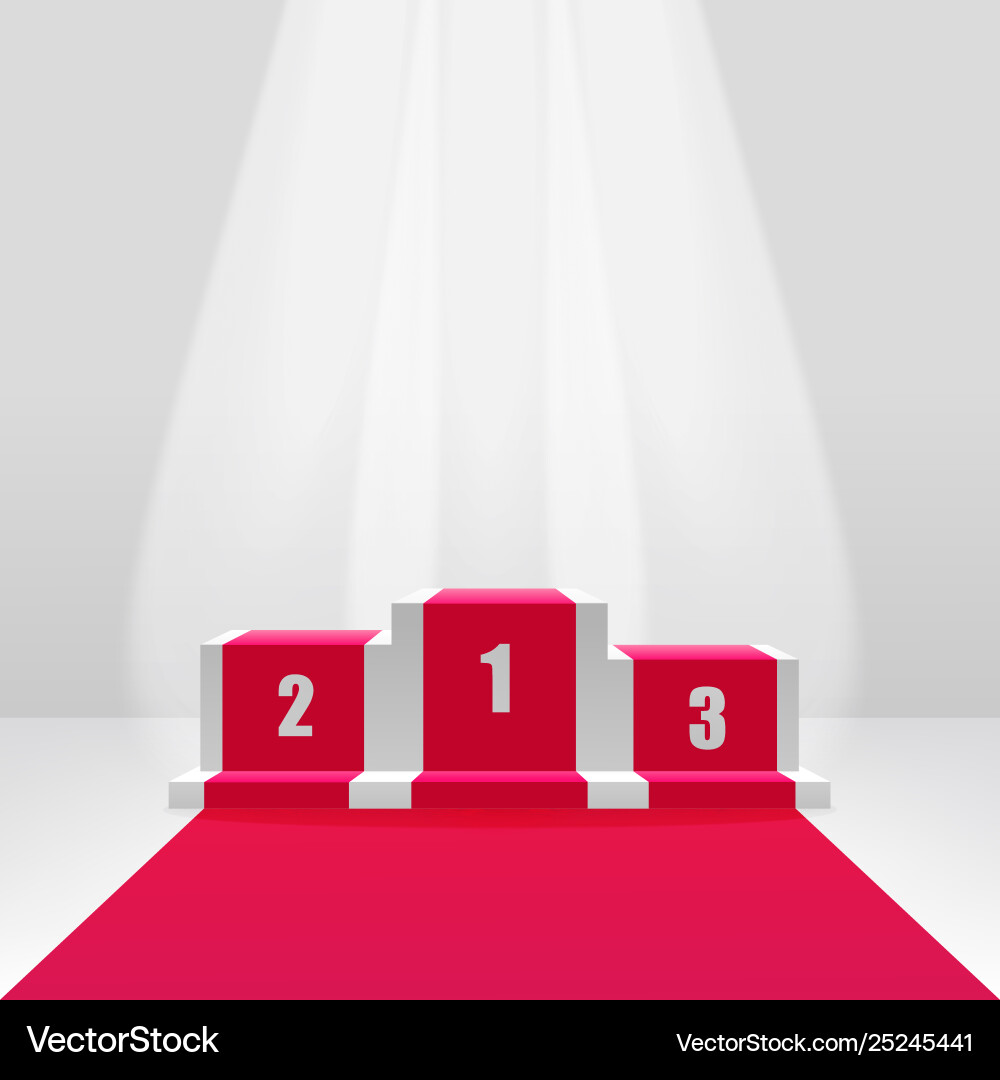 Competition Podium - White Background Royalty Free Vector