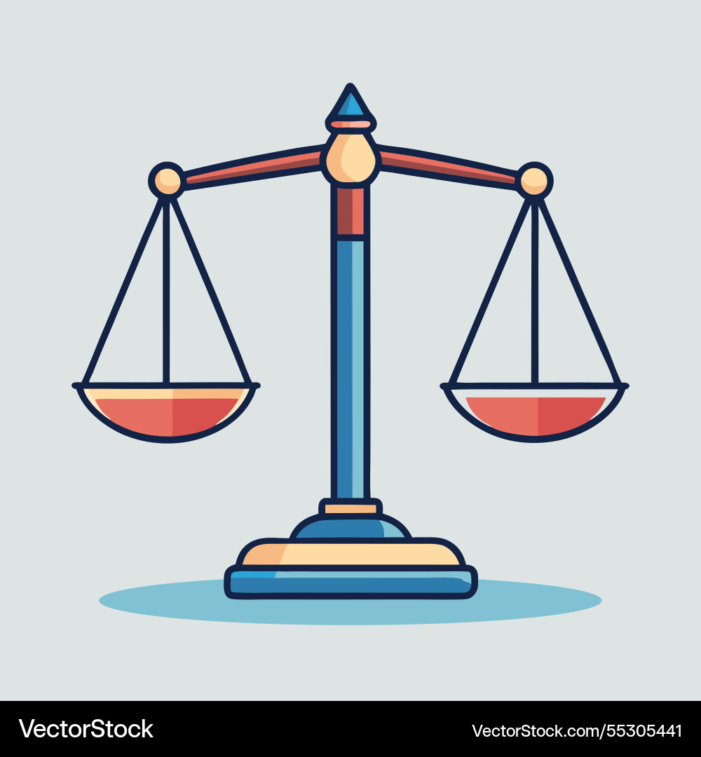 Empty scales balance icon bowls Royalty Free Vector Image