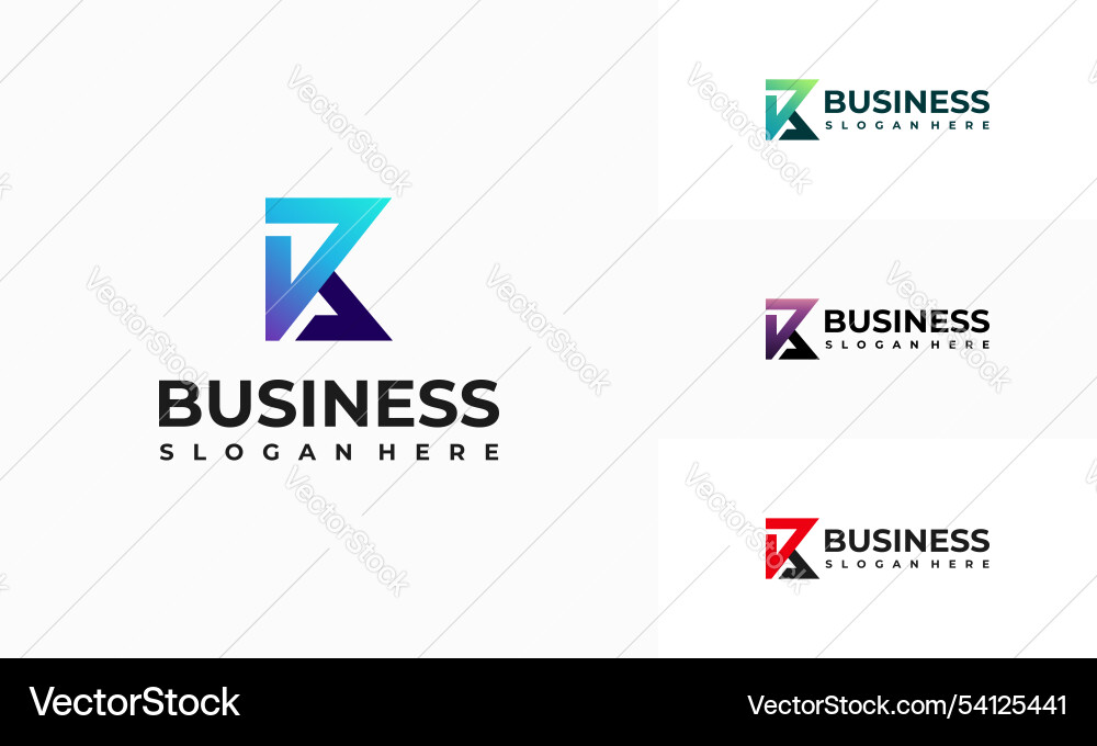 Modern k initial logo designs concept business Vector Image