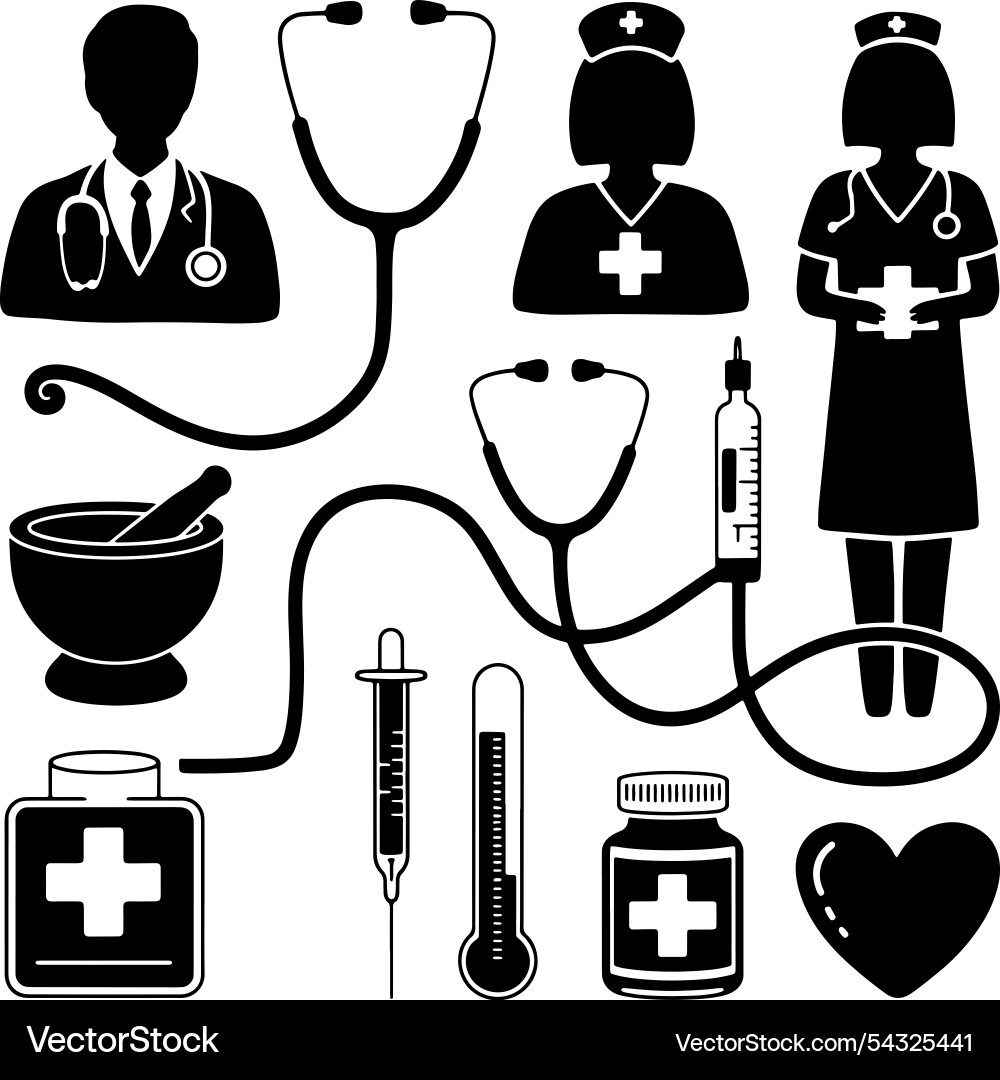 Professional medical icon pack Royalty Free Vector Image