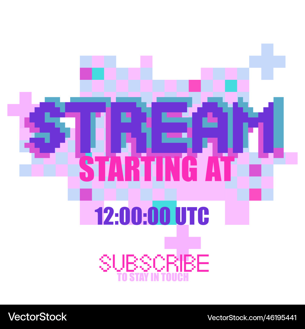 Stream starting at phrase written in a to fonts Vector Image