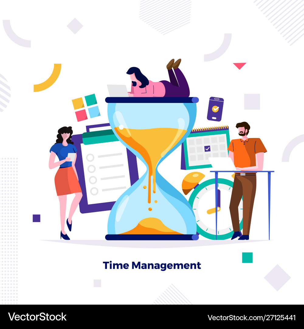 Time management Royalty Free Vector Image - VectorStock