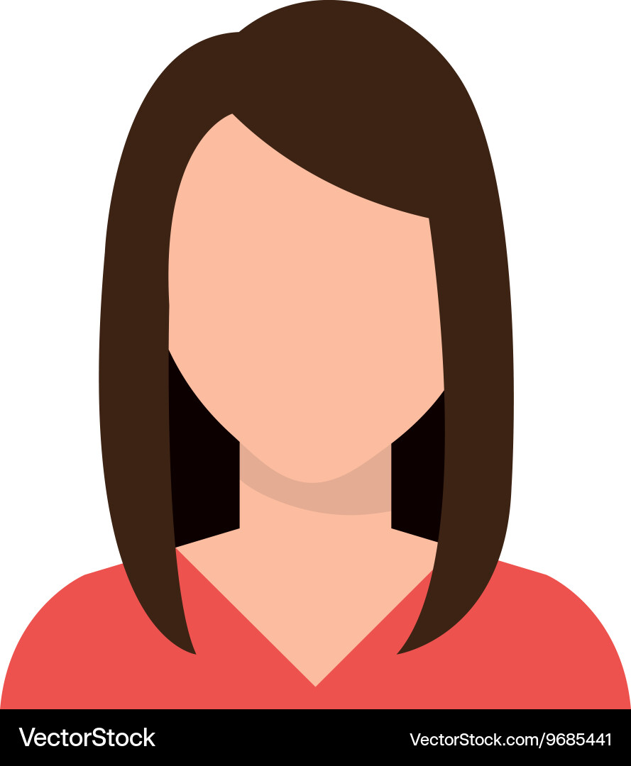Junge und elegante Frau avatar Profil Lizenzfreier Vektor
