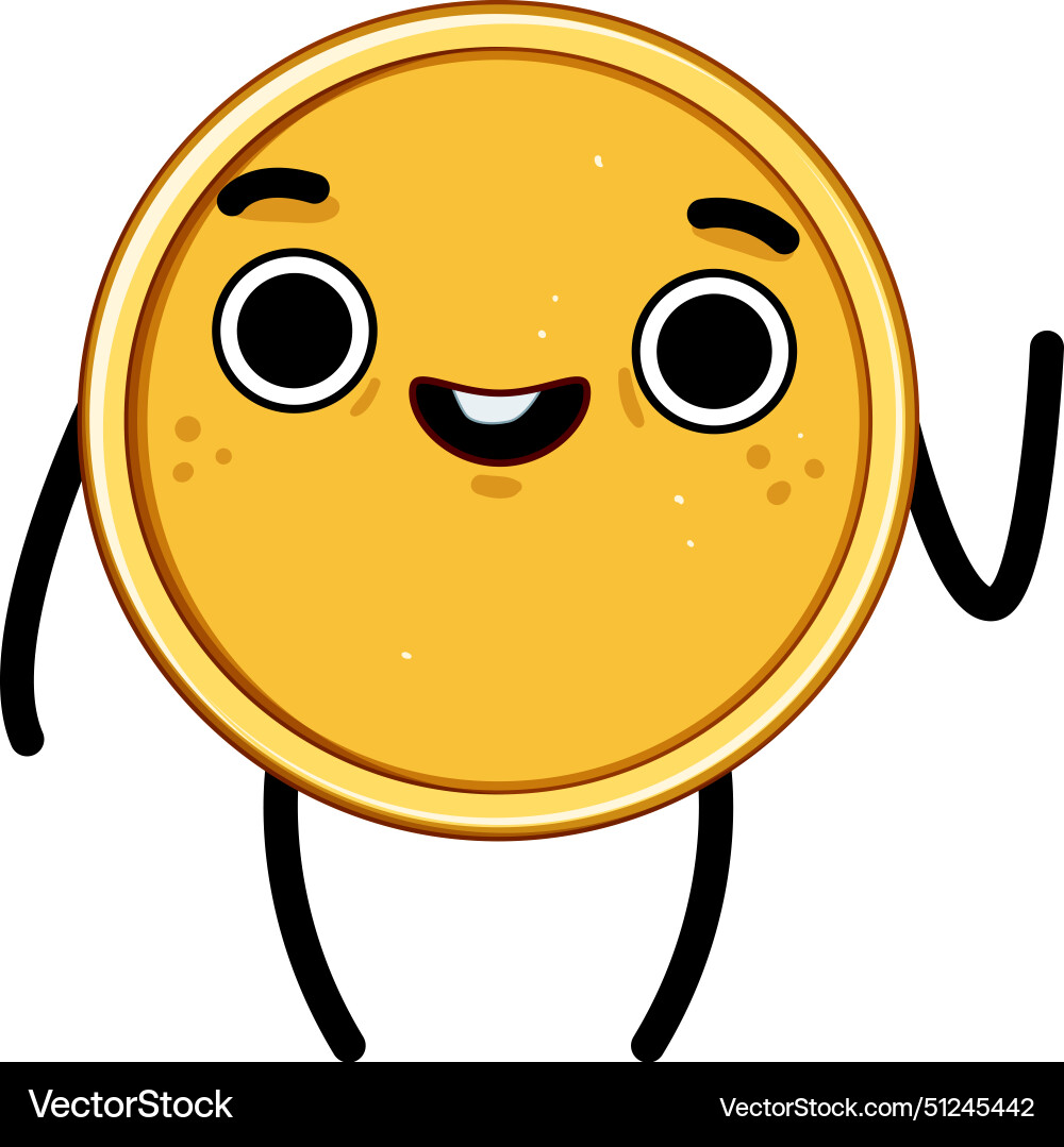 Business coin character cartoon Royalty Free Vector Image