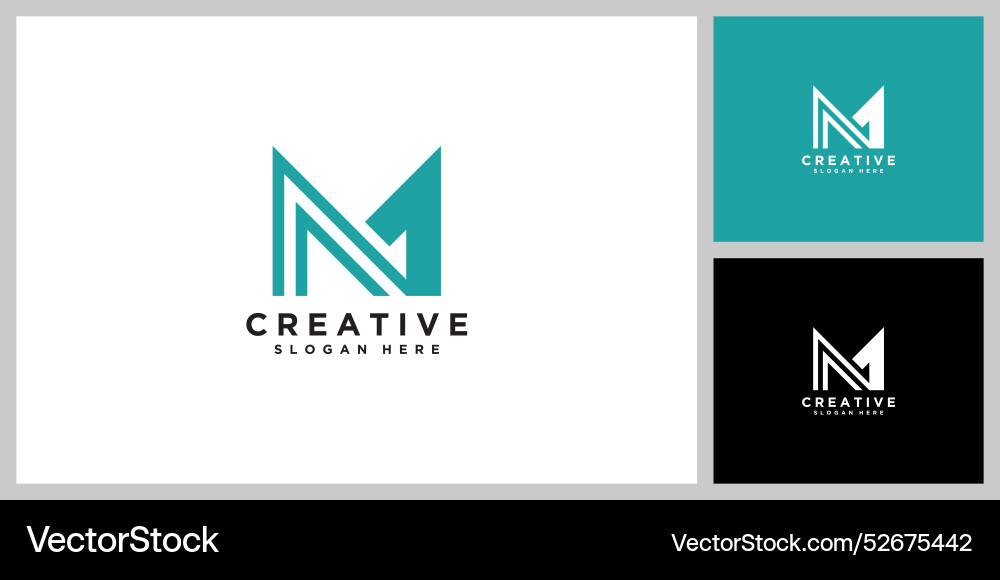 Initial letter m design Royalty Free Vector Image