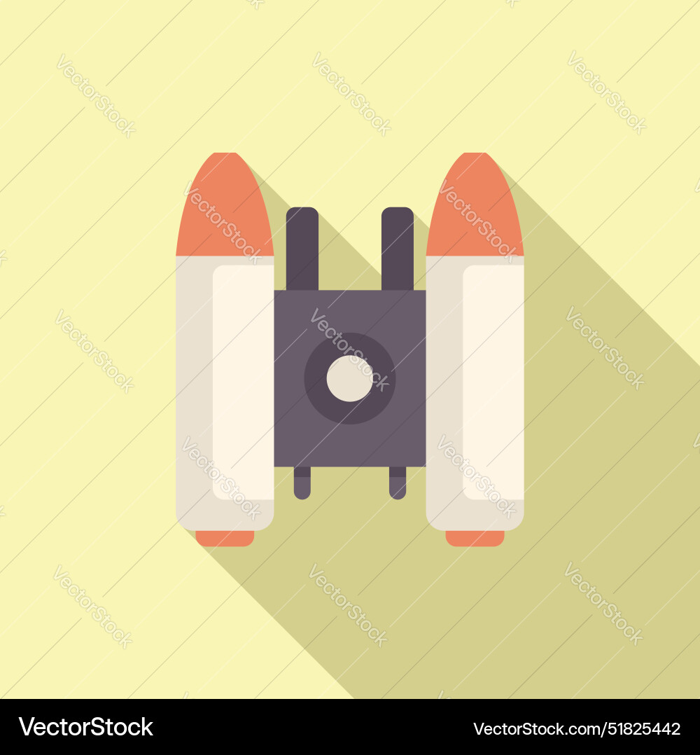 Jetpack with two turbines is flying high Vector Image