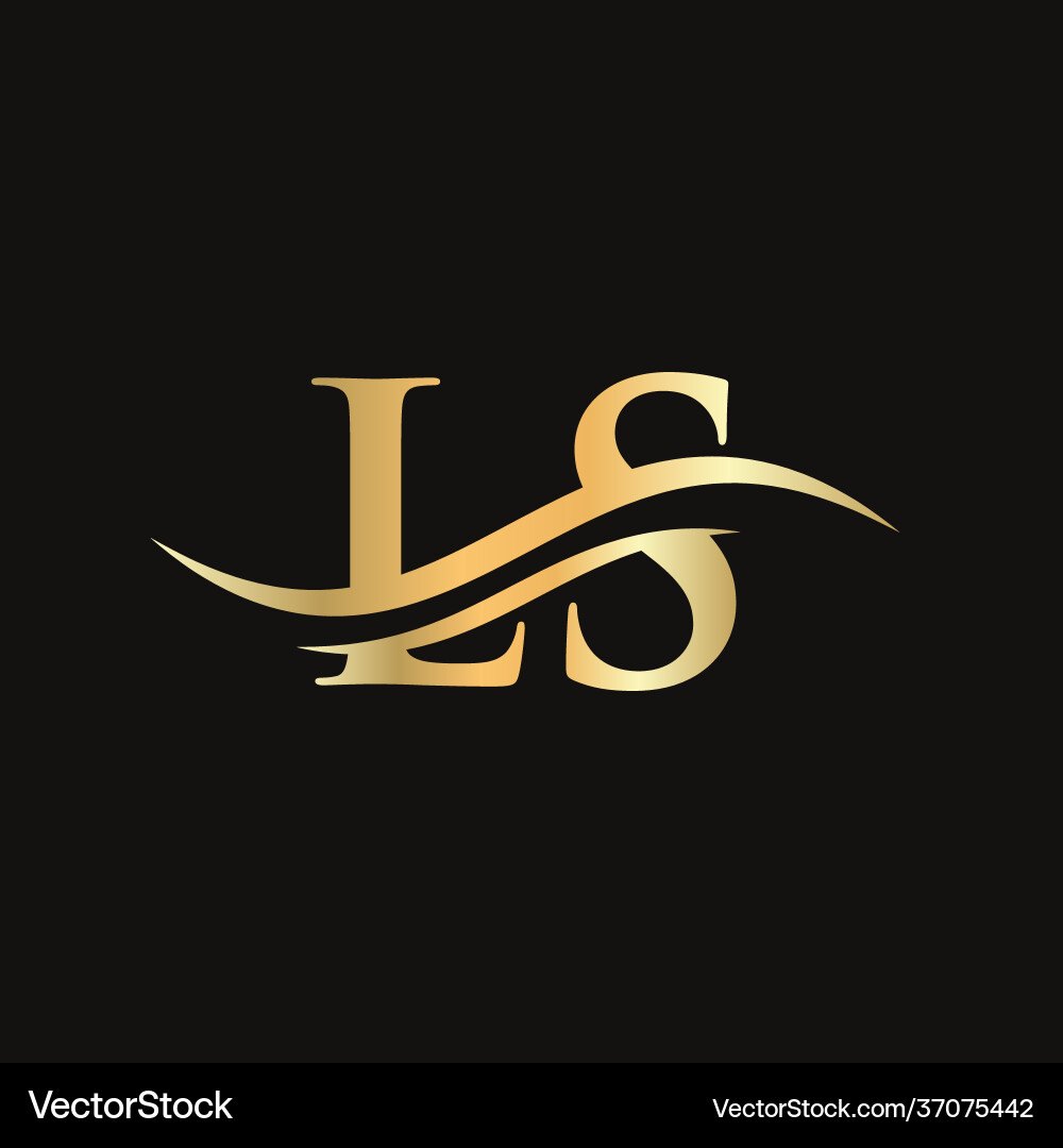 Ls logo design premium letter Royalty Free Vector Image