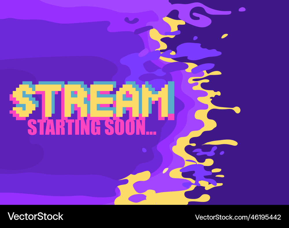 Stream starting soon phrase written Royalty Free Vector Stream starting soon phrase written Royalty Free Vector