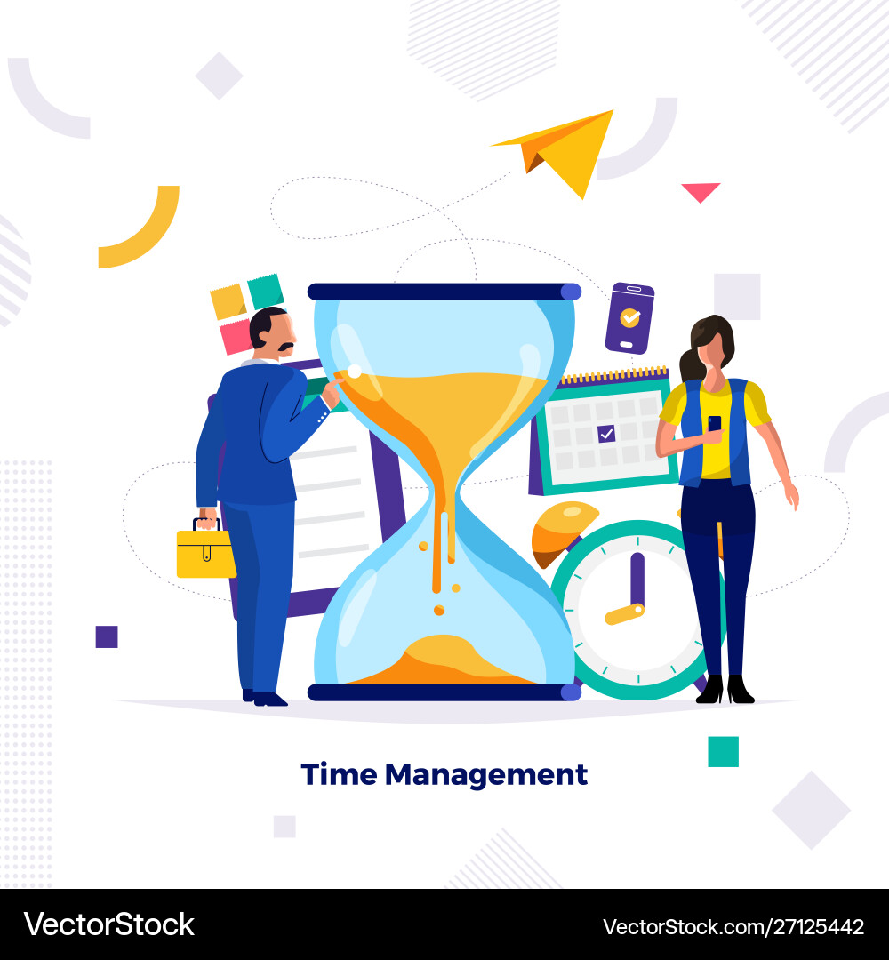 Time management Royalty Free Vector Image - VectorStock