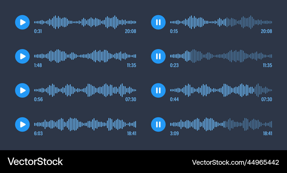 Voice message social media chat conversation Vector Image