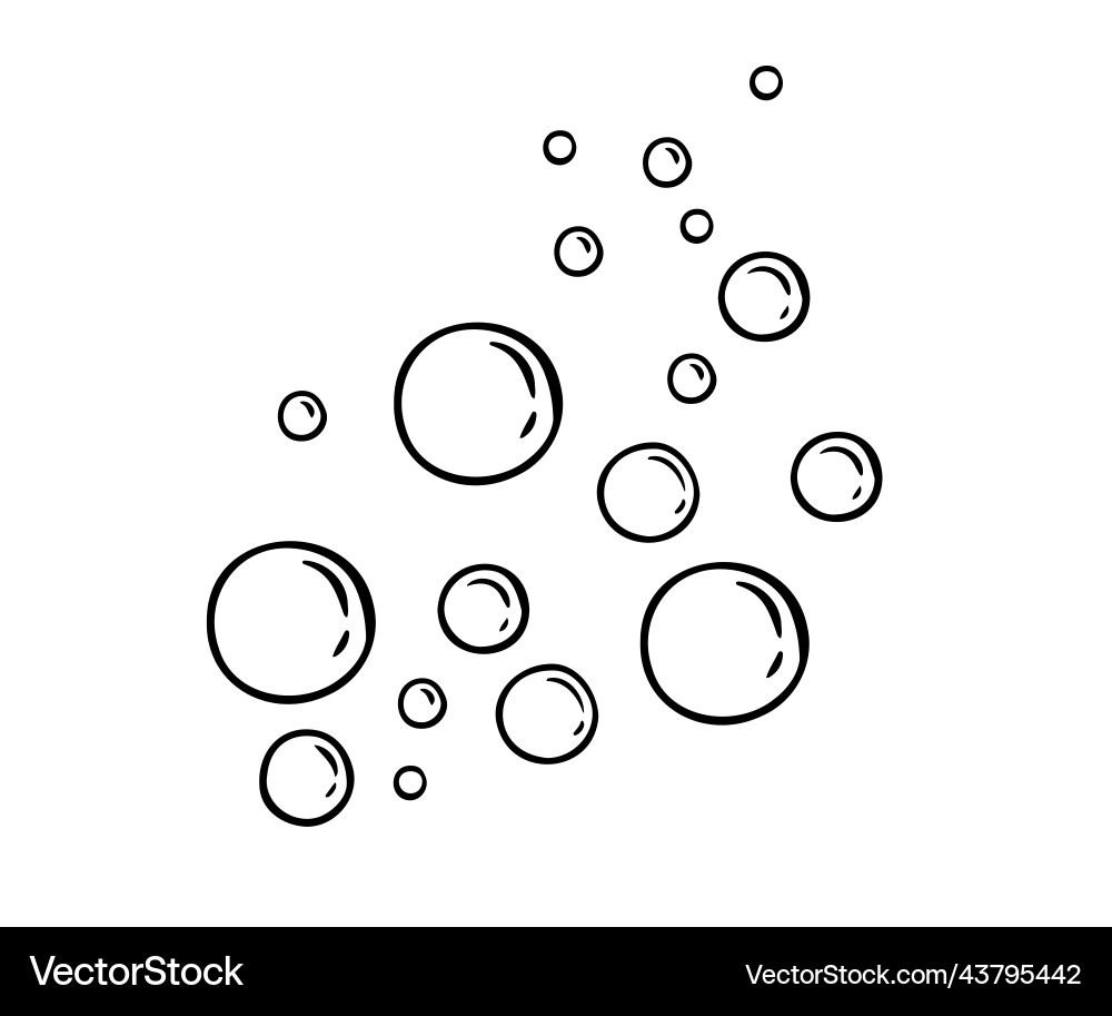 Water Bubbles Doodle Royalty Free Vector Image