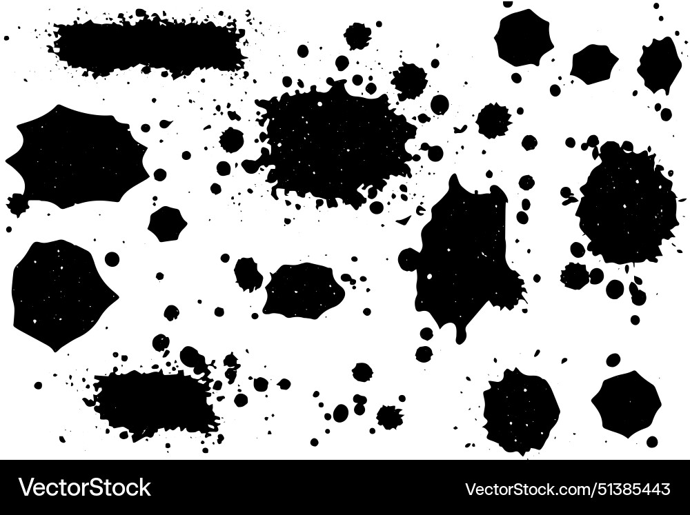 Abstract black splash and splat background Vector Image