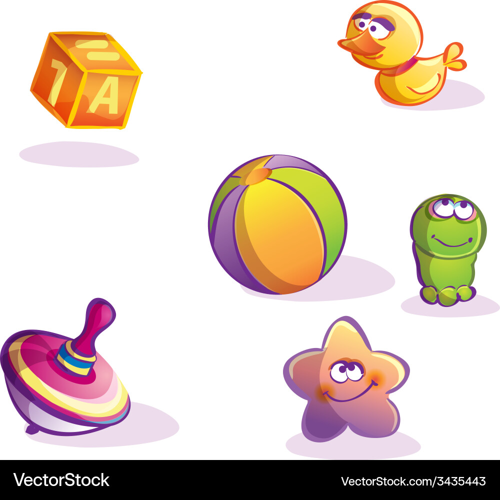 Cartoon toys Royalty Free Vector Image - VectorStock