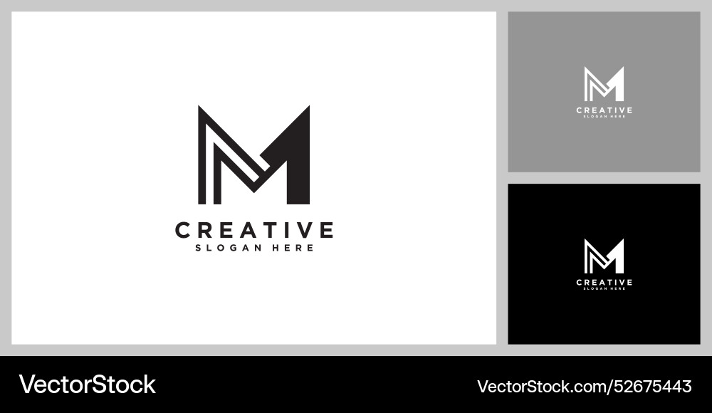 Initial letter m design Royalty Free Vector Image