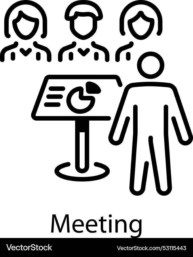 Meeting Royalty Free Vector Image - VectorStock