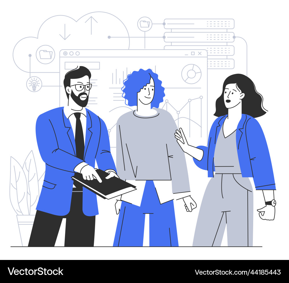 Teamwork business collection Royalty Free Vector Image