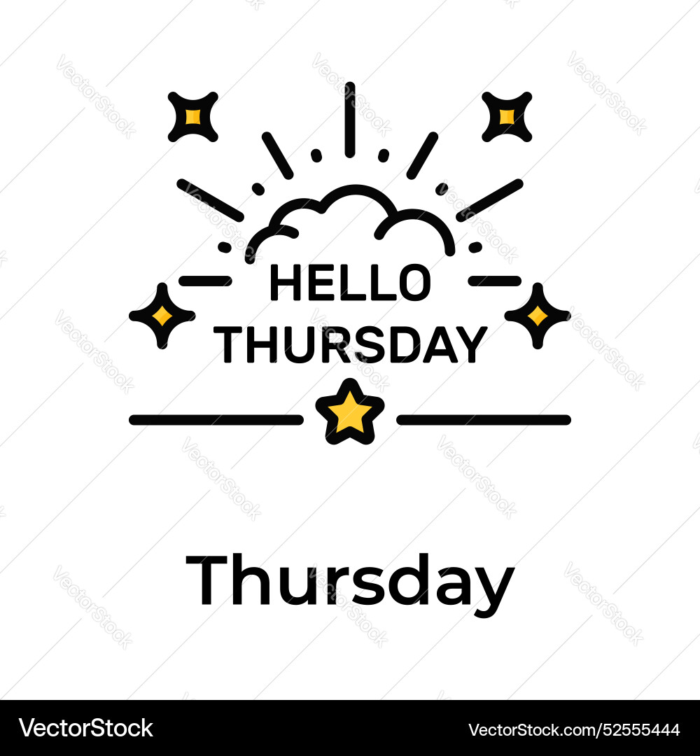 Hey thursday Royalty Free Vector Image - VectorStock