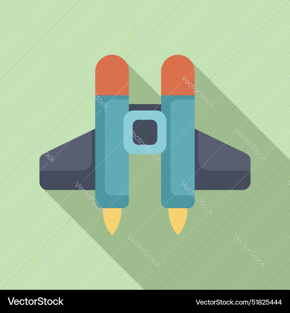 Jetpack with two turbines launching in air Vector Image