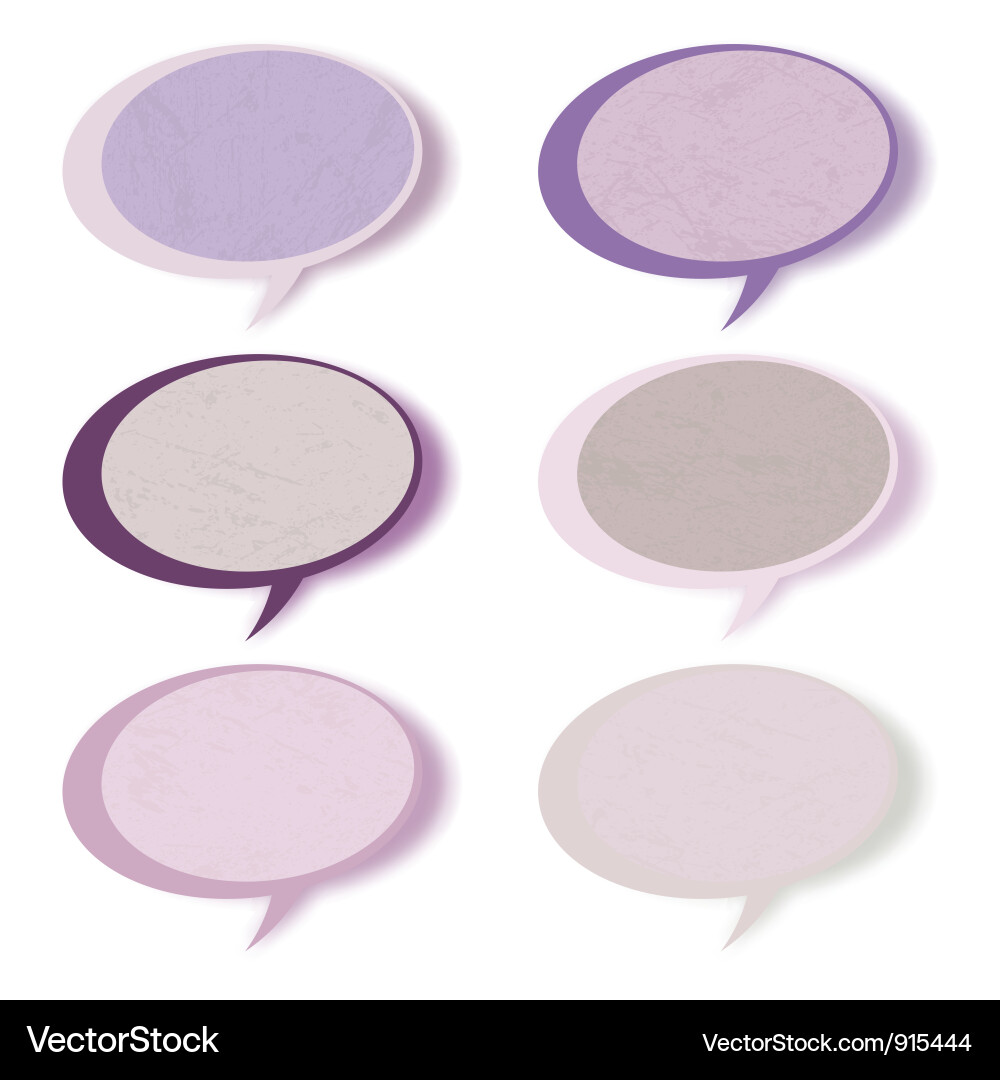 Retro speech bubbles set Royalty Free Vector Image