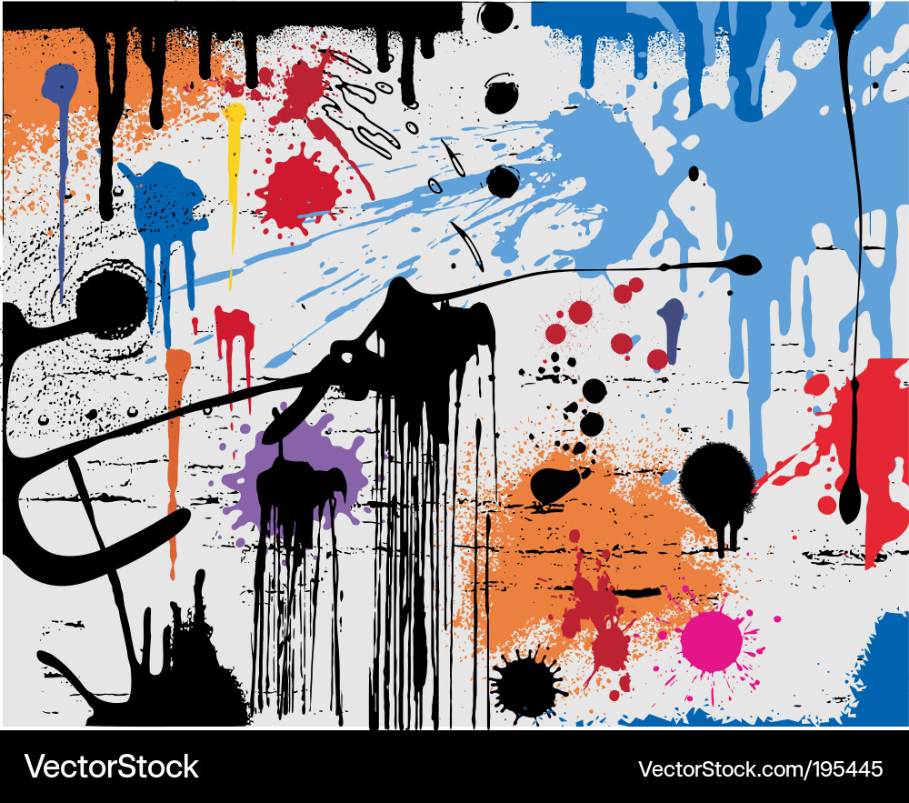 Colorful Paint Splatters Royalty Free Vector Image