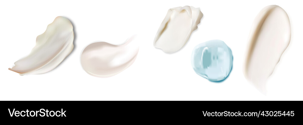 Cream texture stroke isolated on transparent Vector Image