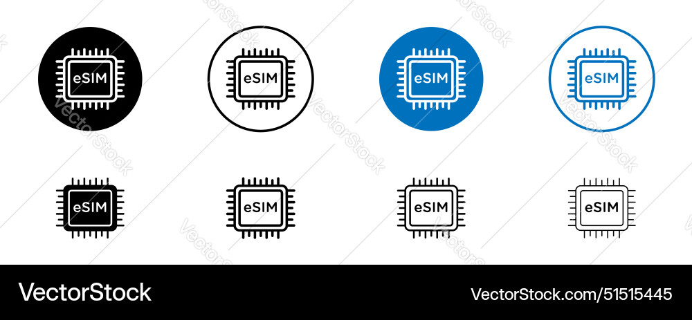 Esim icon Royalty Free Vector Image - VectorStock